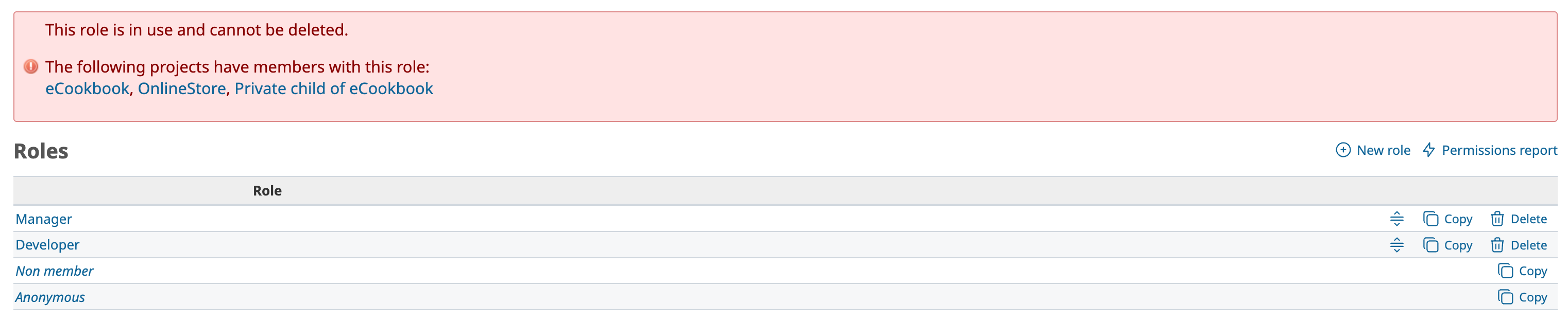 Feature #42441: Improve error message on role deletion by listing projects using the role - Redmine
